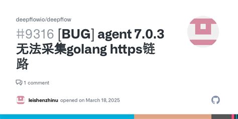 BUG agent 7 0 3 无法采集golang https链路 Issue 9316 deepflowio deepflow GitHub