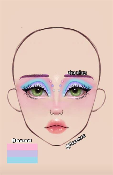 Maquillaje Basada En La Bandera Bisexual De Colores Pastel Chic Makeup