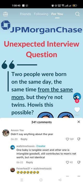 Thoughts On This Jp Morgan Interview Question Raccountingph