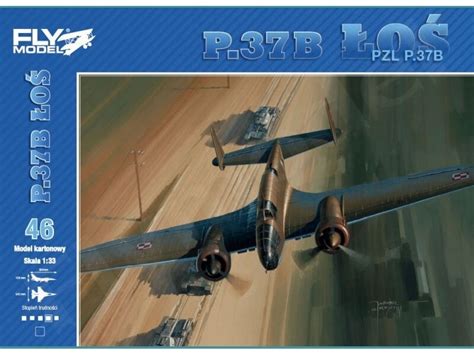 Fly Model Pzl P 37b Łoś 1 33 Fmg 046 Popieriniai Modeliai