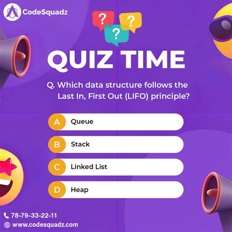 Codesquadz On Linkedin Quiztime Questionoftheday Technicalquiz Datastructure Queue Stack