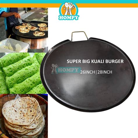 Kuali Roti Canai Burger Hot Plate Kuali Roti Jala Kuali Burger Kuali Leper Bulat Flat