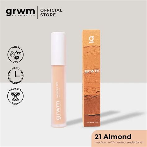 Grwm Cosmetics Radiance Tint In 21 Almond 8 Ml [ Long Lasting Multi Use Concealer Makeup
