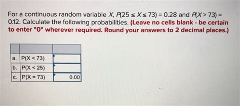solved for a continuous random variable x p125 sxs 73