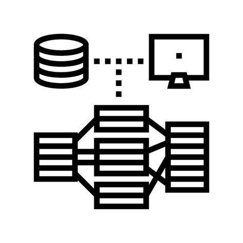 Indexing Data Database Line Icon Vector Illustration 33063942 Vector