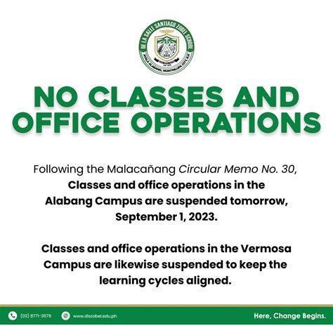 Suspension Of Classes And Office Operations Sept 1 De La Salle Santiago Zobel