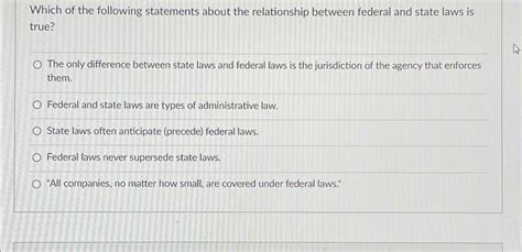 Solved Which Of The Following Statements About The