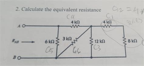 Solved 2 Calculate The Equivalent Resistance Equations