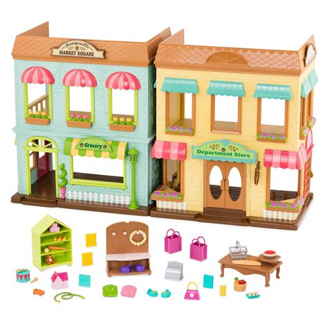 Lil Woodzeez Shop Playset With Accessories 38pc Honeysuckle Market