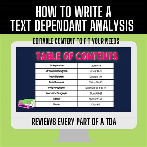 How To Write A Text Dependent Analysis Essay Lesson Slides And Graphic