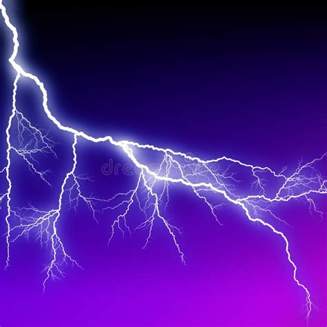 Big Violet Sky Lightning Stock Illustration Illustration Of Vigor
