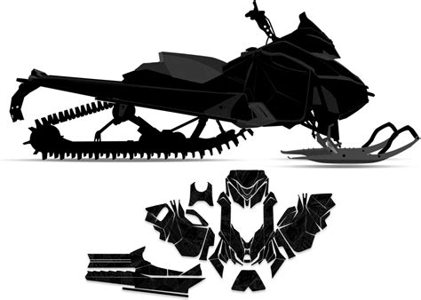 Download Snowmobile Disassembly Silhouette