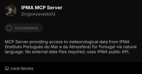 Servidor Mcp Ipma Mcp Servers · Lobehub