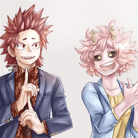 Kirishima Eijirou And Ashido Mina Boku No Hero Academia My Hero