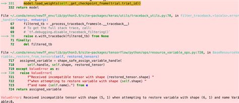 Notebook Load Weights Results In Incompatible Tensor With Shape Issue