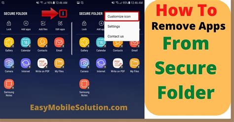 How To Remove Apps From Secure Folder Without Password