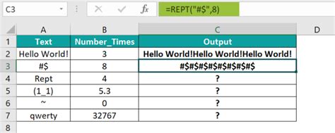 REPT Function In Excel Formula Examples How To Use