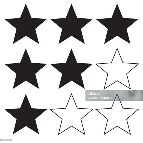 흰색 바탕에 별 등급 아이콘입니다 플랫 스타일입니다 웹 사이트 디자인 로고 Ui 애플 리 케이 션에 대 한 스타 아이콘 수준 기호입니다 로고 요소 기호입니다 개념에 대한