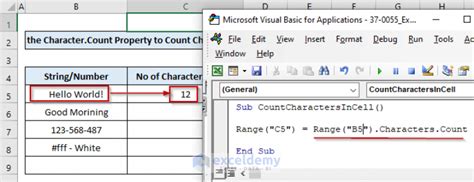 Excel VBA Count Characters In Cell 5 Methods ExcelDemy