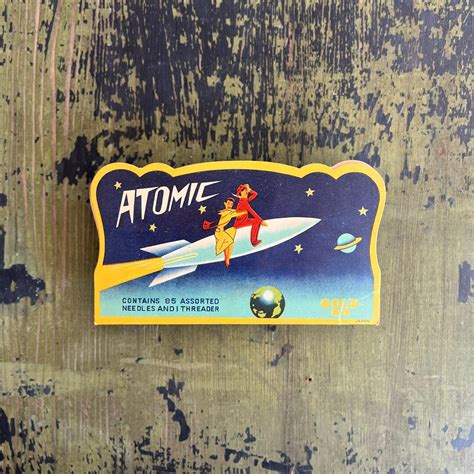Original Atomic Perfect Sewing Needle And Threader Card Stock Folding