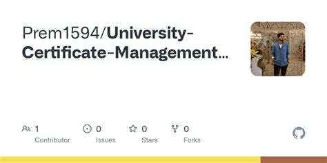 Github Prem1594university Certificate Management System