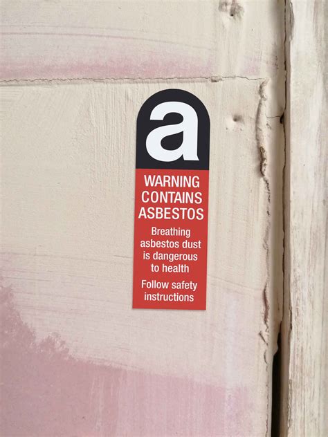 Asbestos Warning Stickers New Signs