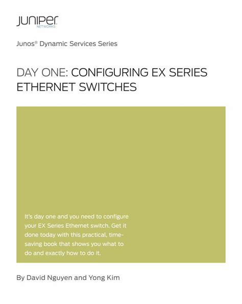 Pdf Day One Configuring Ex Series Switches Dokumentips