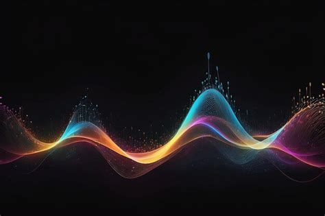 Premium Photo Vector Illustration Of A Beautiful Abstract Rhythmic Sound Wave Movement On A