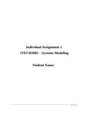 System Modelling Individaul Docx Docx Individual Assignment ITECH Systems Modeling