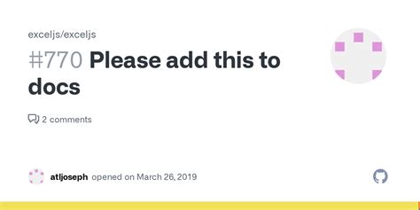 please add this to docs · issue 770 · exceljs exceljs · github
