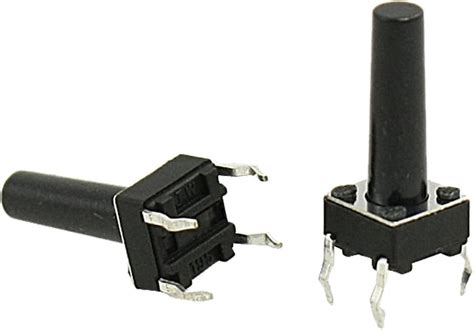Sourcingmap Pcs X Mm X Mm PCB Momentary Tactile Tact Push Button Switch Pin DIP