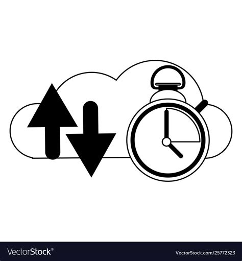 Cloud Computing And Technology Symbols In Black Vector Image