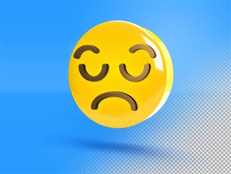 Emoji 3d Circular Con Cara De Desagrado Archivo Psd Gratis