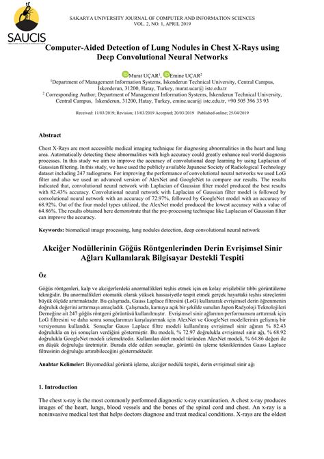 pdf computer aided detection of lung nodules in chest x rays using