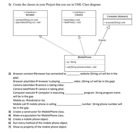 solved 1 create the classes in your project that you see in