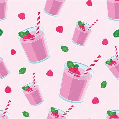Premium Vector Vector Stylistic Seamless Pattern Of Raspberry