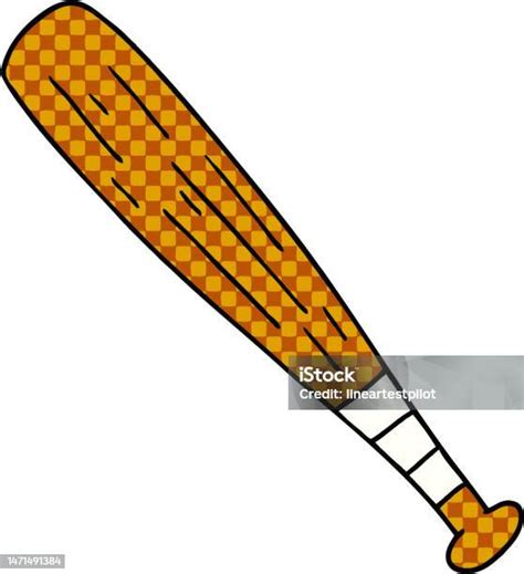Hand Drawn Cartoon Doodle Of A Baseball Bat向量圖形及更多健身運動圖片 健身運動 卡通 垂直