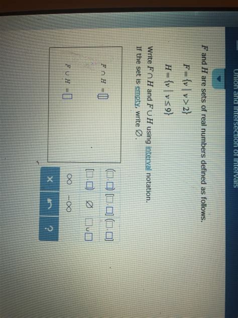 solved f and h are sets of real numbers defined as follows