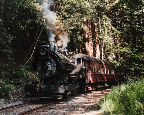 Historic Steam Train Ride Skunk Train Fort Bragg Ca