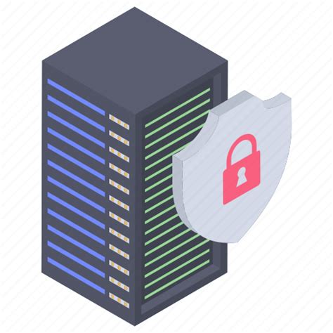 Protected Data Secure Data Server Antivirus Server Protection Server Security Icon