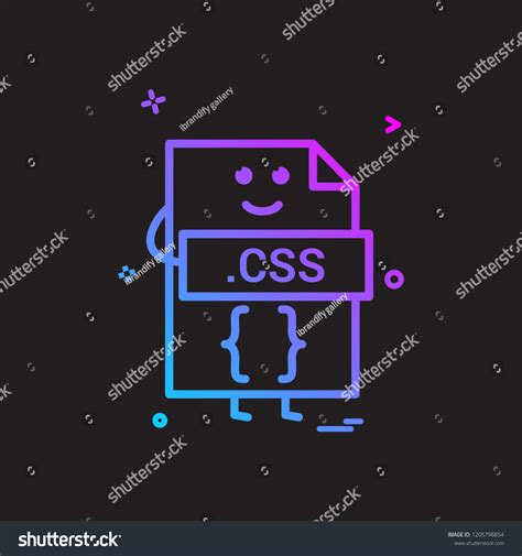 Computer Css File Format Type Icon Stock Vector Royalty Free 1205798854 Shutterstock