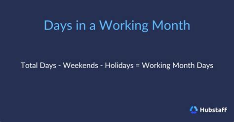 How Many Working Days Are In A Month For