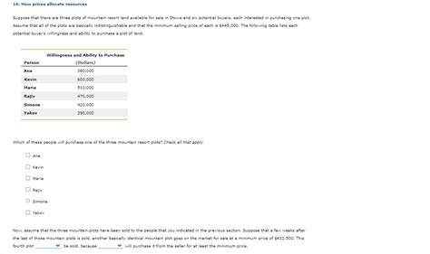 Solved 16 How Prices Allocate Resources Suppose That There