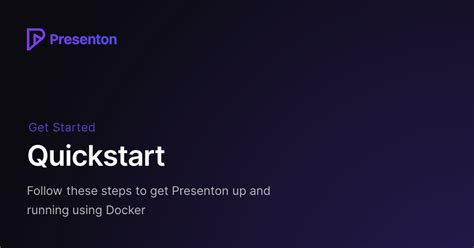 Quickstart - Presenton Documentation