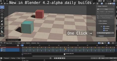 Bake Animation To Camera With Blenders Copy Global Transform Tool