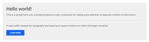 Npm Bootstrap Jumbotron Skypack
