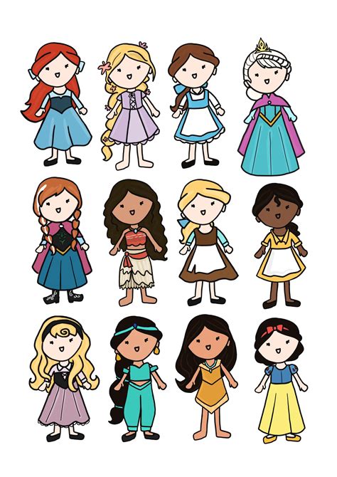 Disney Princesses Illustrationdoodle Hazelwatercolors