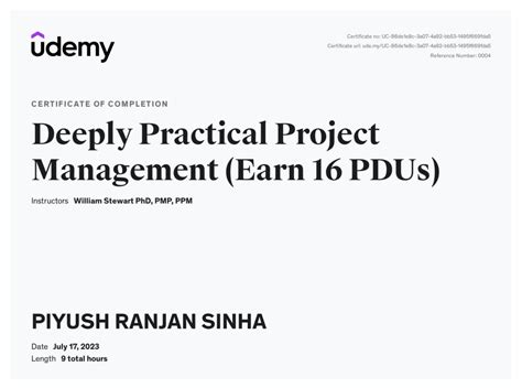 Piyush Ranjan Sinha On Linkedin Udemy Course Completion Certificate