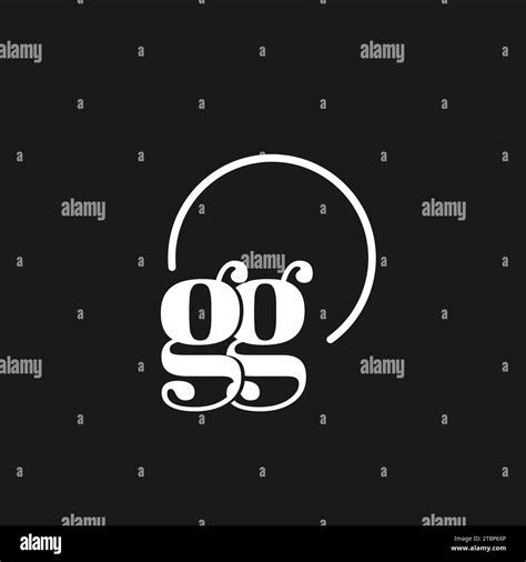 Gg Logo Initials Monogram With Circular Lines Minimalist And Clean