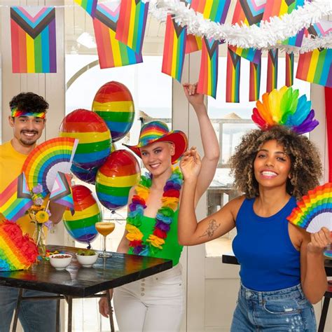 Guirnalda Bandera Progreso Pride Papel 6m Artículos Para Fiestas